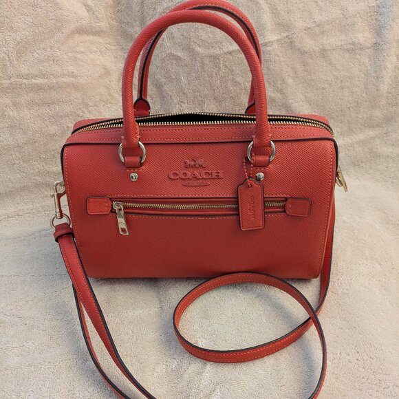 Coach | Bags | Coach Rowan Satchel Cc43 In Mango | Poshmark